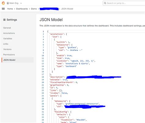 copying dashboard json to new organization dashboard not found