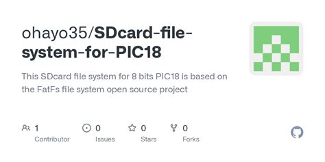 github ohayo35 sdcard file system for pic18 this sdcard file system