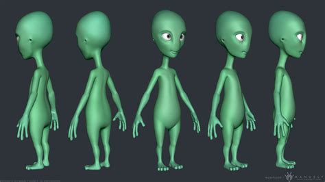 Stylized Cartoon Alien 3d Model Cgtrader