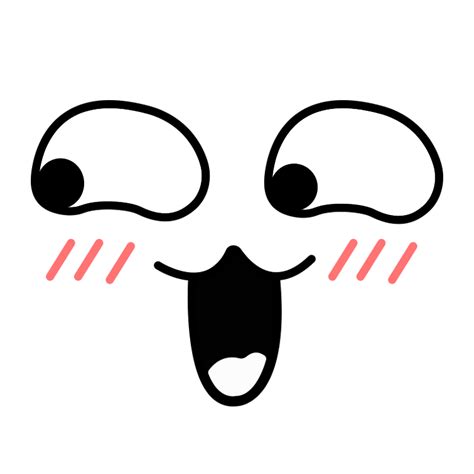 手绘 简笔画脸部表情包贴纸 坏笑 模板素材 稿定设计