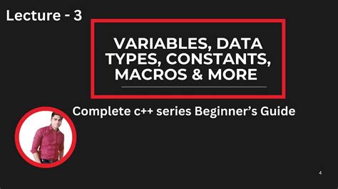 Lecture 3 Variables Data Types Constants Macros And More C