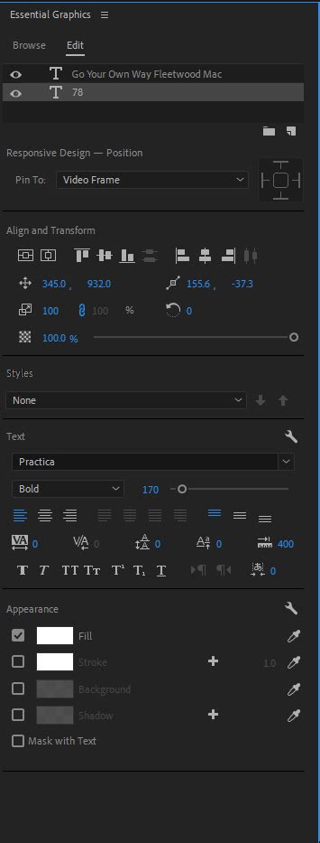 Copy Trasform Parameters Between Essential Graphic Adobe Product