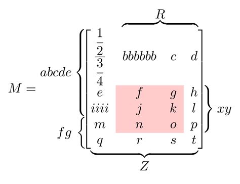 Brackets How Do I Label Different Rows Or Columns Of A Matrix Using