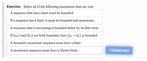 Solved Exercise Select All Of The Following Statements That