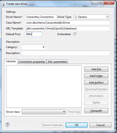 Connect Cassandra Using DBeaver
