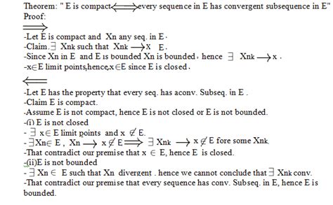 Real Analysis Relation Between Compactness And Sequence Mathematics