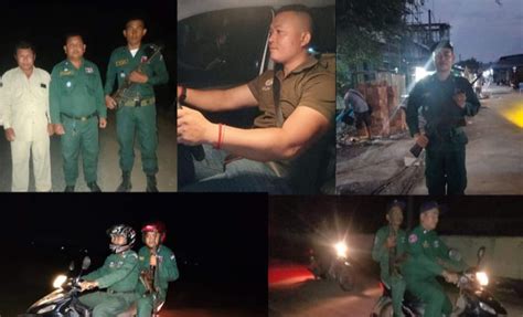 លោកវរសេនីយ៍ទោ សោម សុភ័ណ្ឌ ចេញល្បាតការពារសន្តិសុខសណ្តាប់ធ្នាប់ក្នុងមូលដ្ឋាន