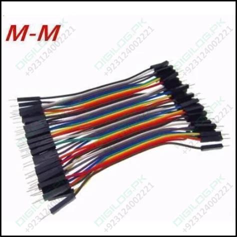 10cm Pin To Pin Jumper Wire Dupont Line 40 Pin Male To Male Arduino Jumper Wires Digilog Pk