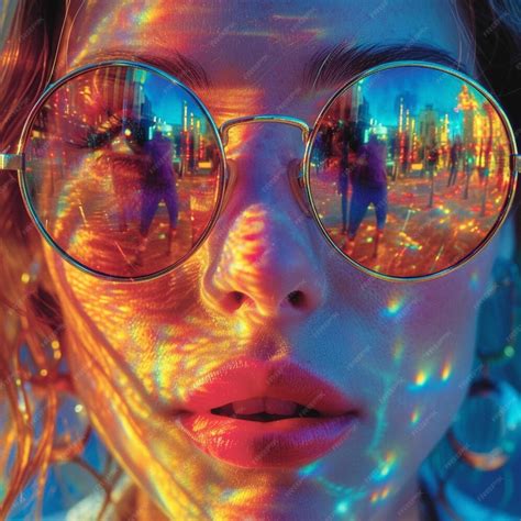 Premium Photo Abstract Reflections In Sunglasses