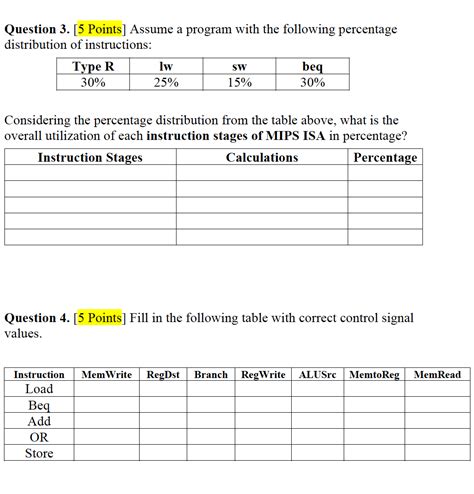 Solved Question 1 Assume That The Mips Stages Have These
