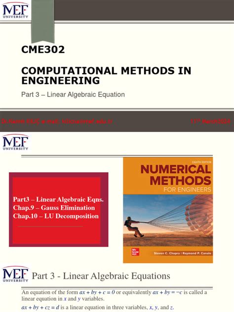 Lecture4 Linear Algebraic Equations 11march2024 Nk V1 Pdf