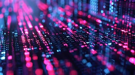 Binary Code Blue And Pink Color Computer Programming Concept Premium AI Generated Image