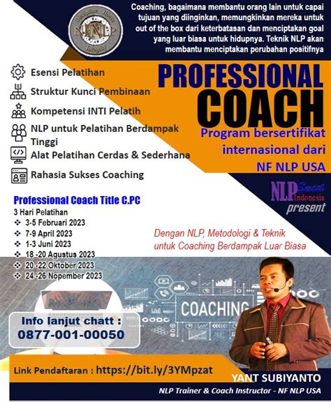 Jadwal Training 2023 Nlp Smart Indonesia