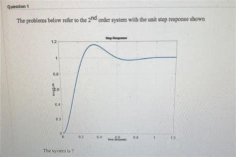 the problems below refer to the 2nd order system
