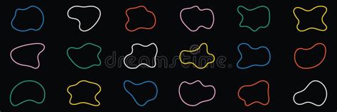 Irregular Organic Color Blob Liquid Random Form Line Collection