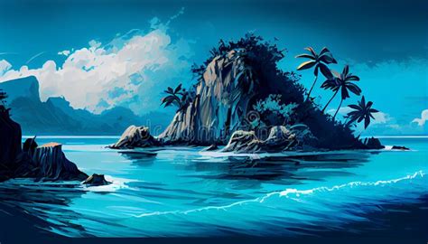 Generative Ai Deep Sea Dreams An Abstract Oceanic Gradient Stock Illustration Illustration