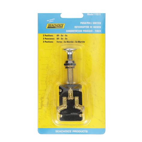 Boat Ignition Switch With Key Seachoice 3 Position Push Pull Switch