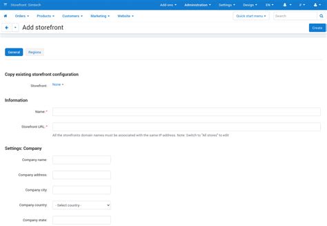 How To Create A New Storefront — Cs Cart 414x Documentation