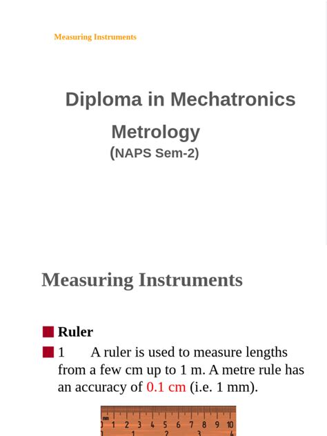Metrology Ppt Pdf Length