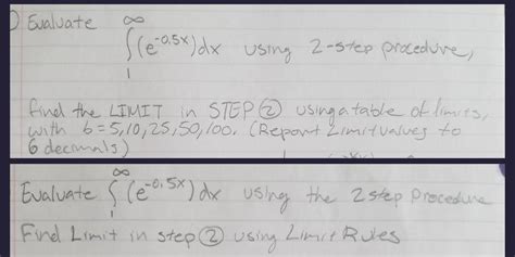 Solved Find The LIMIT In STEP Usinga Table Of Limits Chegg Com