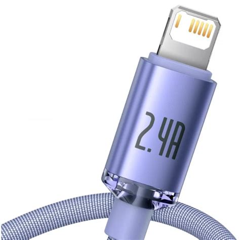 Baseus Usb Kábel Lightning Crystal Shine 2 4a 2m Ibolya Baseus Hu