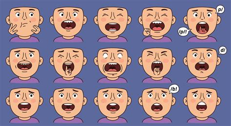 Cartoon Face Expressions Vector