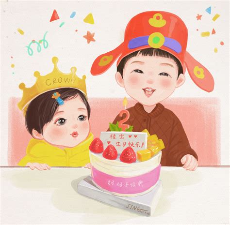 儿童q版漫画绘制风格插画设计作品 设计人才灵活用工 设计dna