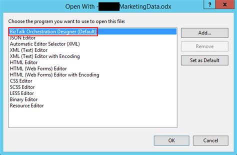 Biztalk Orchestration Does Not Open With Biztalk Orchestration Designer