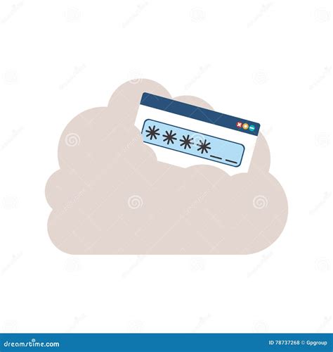 Password Text Box Into The Cloud Stock Vector Illustration Of Heaven Climate 78737268