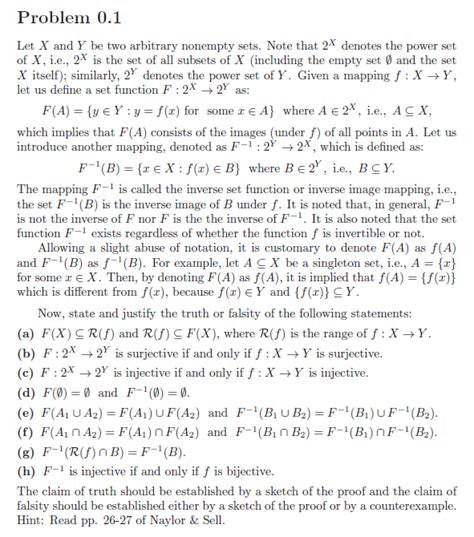 Let X And Y Be Two Arbitrary Nonempty Sets Note That Chegg Com