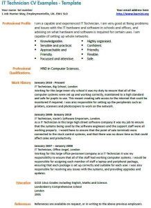 It Technician Cv Example