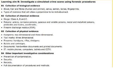Btec Applied Science Unit 23b Forensics Teaching Resources