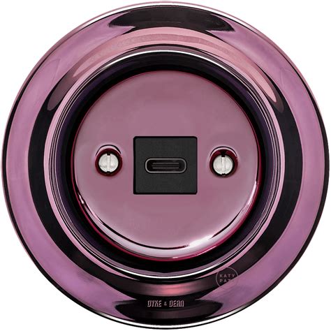 Porcelain Wall Socket Purple Usb C Dyke And Dean