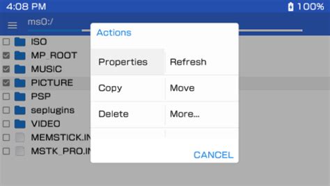 CMFileManager PSP GameBrew