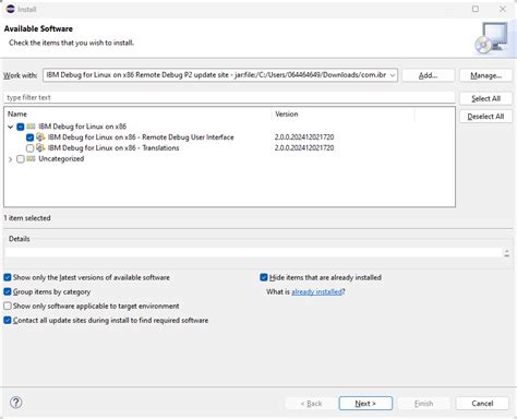 Installing The Ibm Debug For Linux On X86 Remote Debug Eclipse User Interface