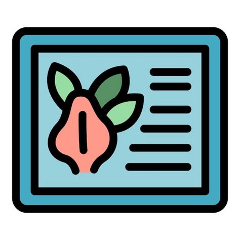 Premium Vector Tablet Fitness Icon Outline Vector Care Info Device Calorie Color Flat