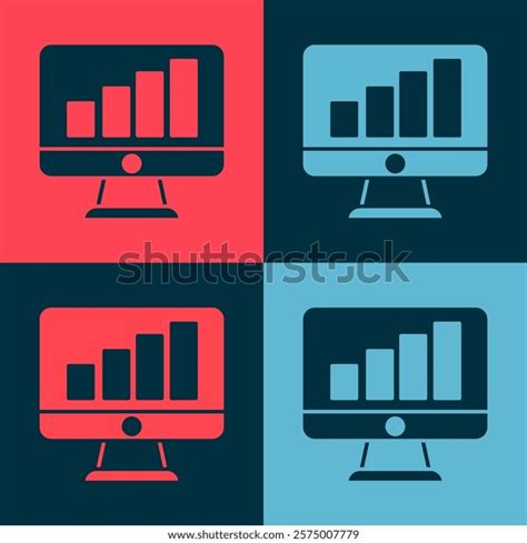 Pop Art Computer Monitor Graph Chart Stock Vector Royalty Free 2575007779 Shutterstock