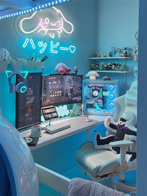 Bedroom Setup Cute Bedroom Decor Room Makeover Bedroom Gaming Room Setup Pc Setup Gaming