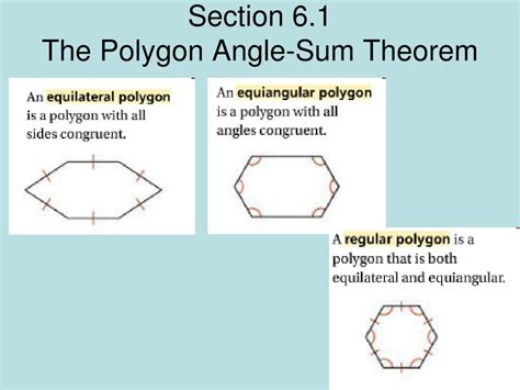 Ppt Section 6 1 The Polygon Angle Sum Theorem Powerpoint Presentation Id 4203993