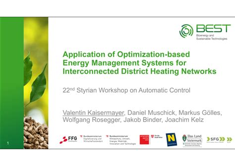 pdf application of optimization based energy management systems for