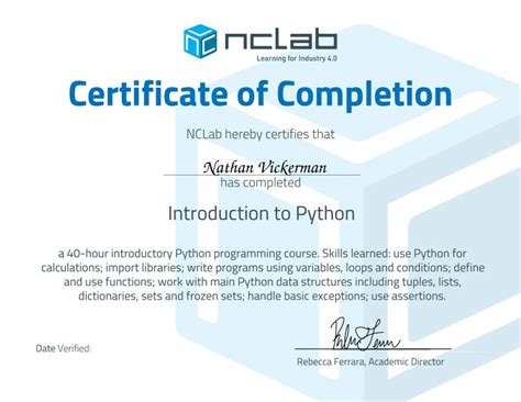 Nathan Vickerman On Linkedin I Recently Completed Nclabs Python