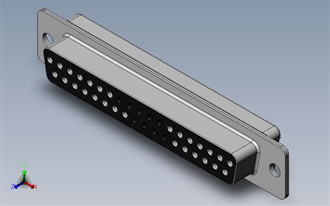 Db 连接器（不同尺寸母头） Solidworks 2017 模型图纸下载 懒石网