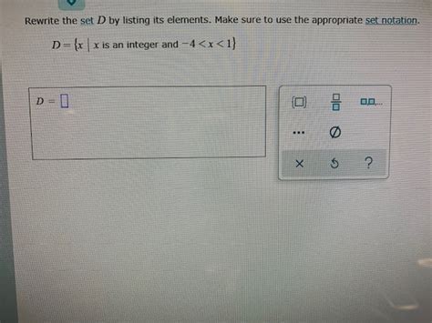 Solved Rewrite The Set D By Listing Its Elements Make Sure Chegg