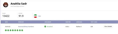 anahita sadr on linkedin solved reversed binary numbers in…