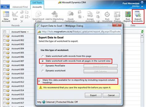 Bulk Update Records With Export Import Dynamics CRM 2011 Magnetism Solutions NZ Auckland