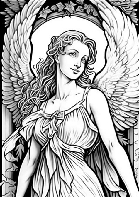Angel Wings Coloring Page 15 Celestial Printables Artsydee