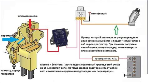 Реле регулятора напряжения генератора где находится схема замены и