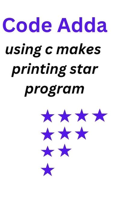 c programming to print star pattern c c cprogramming coding
