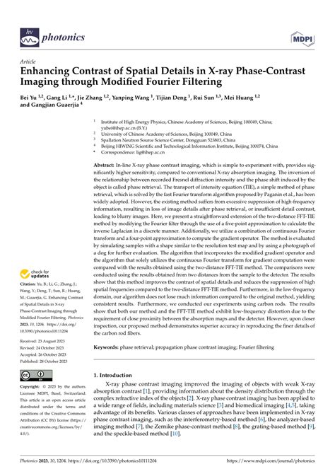 pdf enhancing contrast of spatial details in x ray phase contrast