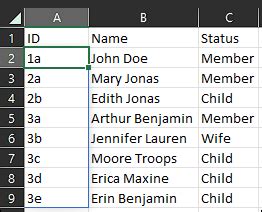 Creating IDs Based On Family Status In Excel Stack Overflow